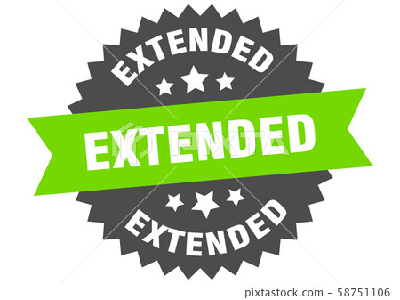 extended sign. extended green-black circular band - Stock Illustration ...