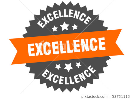 excellence sign. excellence orange-black circular - Stock Illustration ...