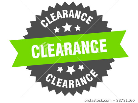 clearance sign. clearance green-black circular - Stock Illustration ...