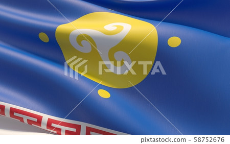 Flag of Ust-Orda Buryat Okrug. High resolution... - Stock Illustration ...