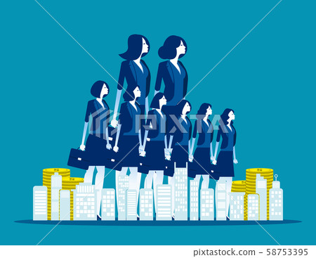 Big family business. Concept business vector - Stock Illustration ...