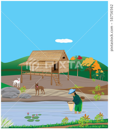 lifestyle of people at countryside vector design - Stock Illustration ...