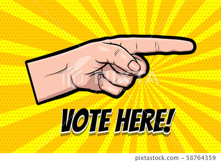 Finger motivated to vote in USA 2020 - Stock Illustration [58764359 ...