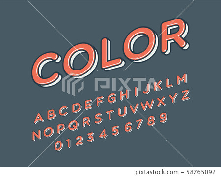 Retro font and alphabet. Stock vector illustration - Stock Illustration ...