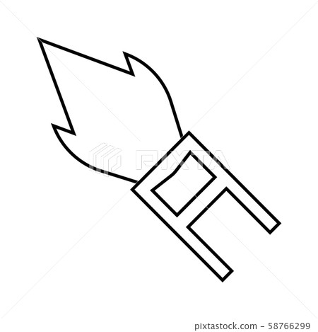 Icon outline silhouette of a katar vector - Stock Illustration ...