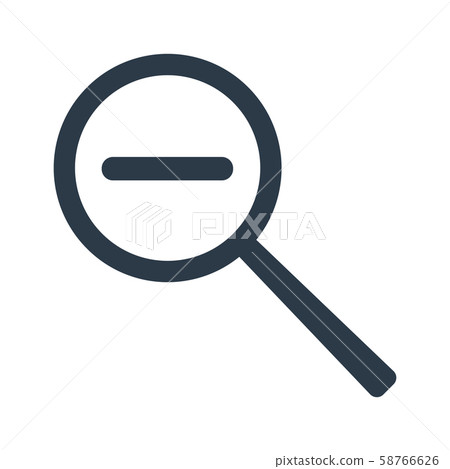Magnifier decrease zoom icon in flat style. Vector - Stock Illustration [58766626] - PIXTA