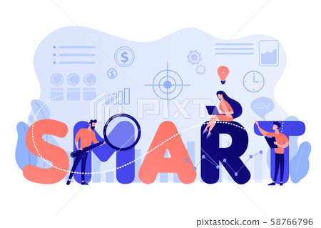 SMART Objectives concept vector illustration. - Stock Illustration ...