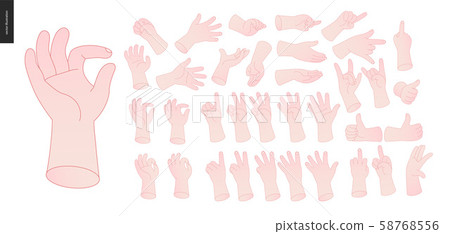 Hands vector set - Stock Illustration [58768556] - PIXTA