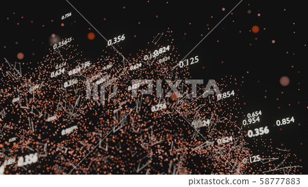 Abstract network of lines and random numbers - Stock Illustration ...