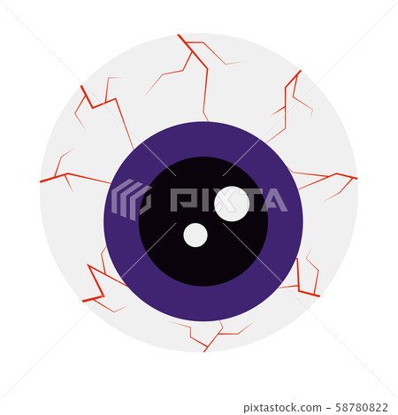 Cartoon style icon of halloween eye isolated on... - Stock Illustration ...
