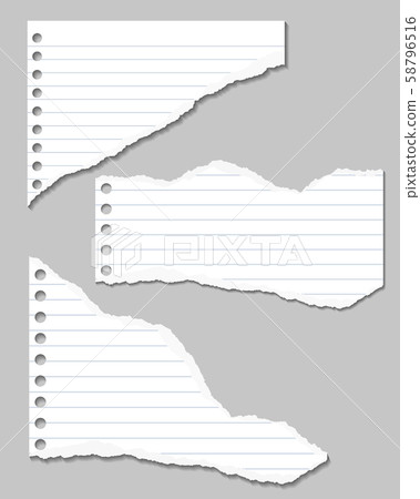 Set of Vector Illustrations of torn pages of - Stock Illustration ...