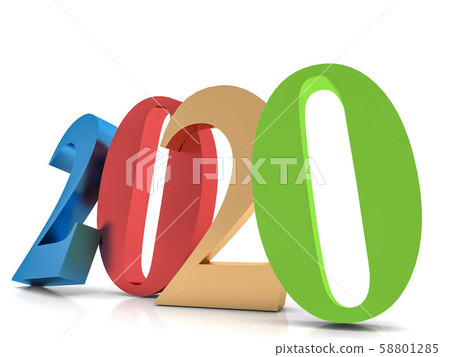 New year 2020 ,3d rendering - Stock Illustration [58801285] - PIXTA