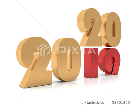 New year 2020 ,3d rendering - Stock Illustration [58801290] - PIXTA