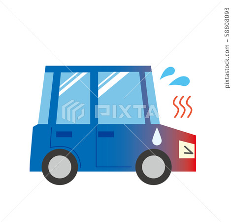 Car overheating trouble breakdown - Stock Illustration [58808093] - PIXTA