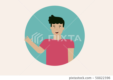 man, male, hello - Stock Illustration [58822396] - PIXTA