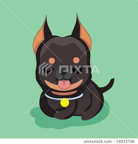 Dog beauceron cartoon vector illustration..-插圖素材 [58833786] - PIXTA圖庫