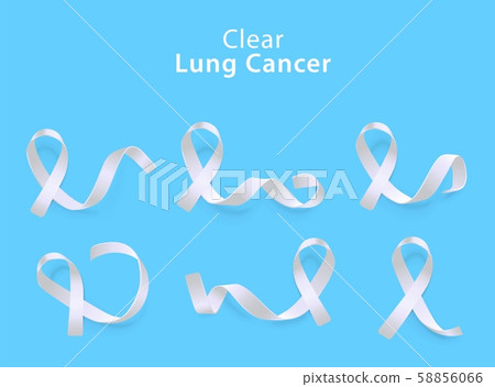 Set of clear white curly ribbons and loops... - Stock Illustration ...