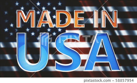 Made in USA Economy Concept 3D Illustration - Stock Illustration ...