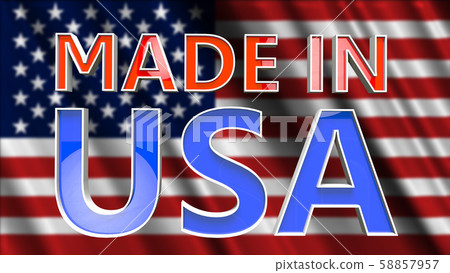 Made in USA Economy Concept 3D Illustration - Stock Illustration ...