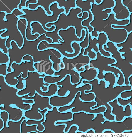 Seamless pattern with smooth geometric shapes - Stock Illustration ...