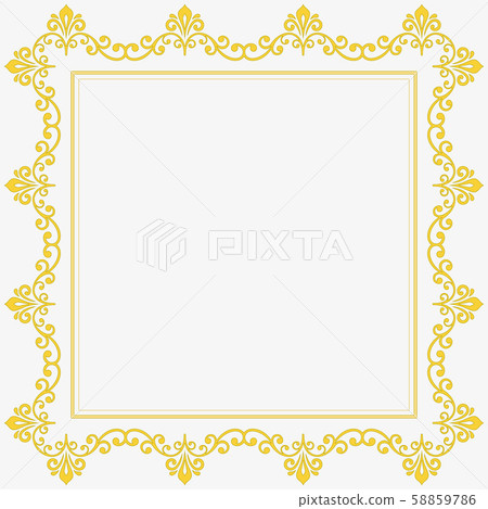 Floral Vector Fine Frame - Stock Illustration [58859786] - PIXTA