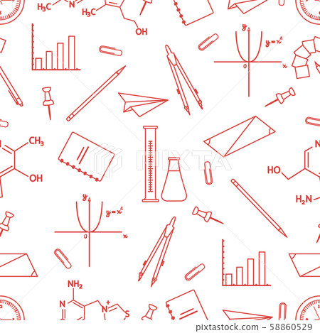 Scientific, educational vector seamless pattern - Stock Illustration ...