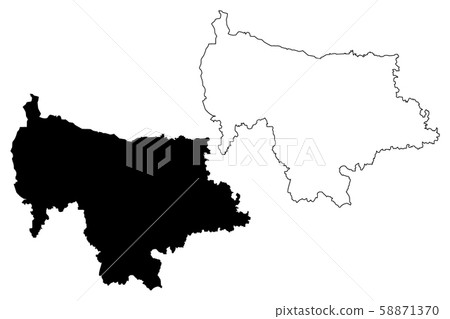 Mymensingh Division map vector....-插圖素材 [58871370] - PIXTA圖庫