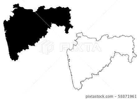 Maharashtra map vector.... - Stock Illustration [58871961] - PIXTA