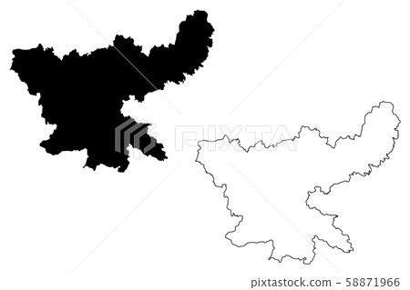 Jharkhand map vector.... - Stock Illustration [58871966] - PIXTA