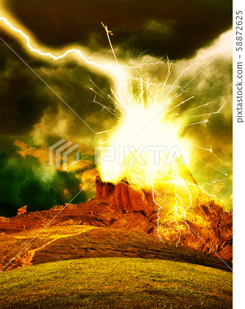 Burning Rock Abstraction-插圖素材 [58872625] - PIXTA圖庫