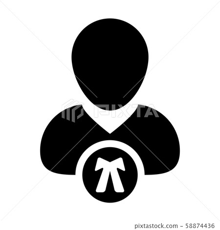 Rules icon vector male user person profile avatar - Stock Illustration ...