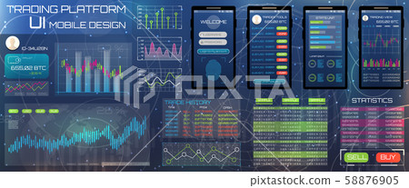 Web Design Template for Trading Platform....-插圖素材 [58876905] - PIXTA圖庫