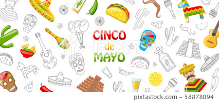 Cinco de Mayo - May 5, Holiday in Mexico,... - Stock Illustration ...