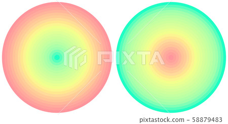 Set of 2 bright abstract iridescent radial... - Stock Illustration ...