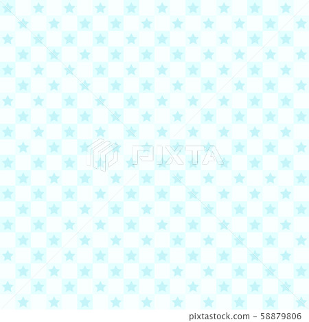 Cyan star pattern. Seamless vector - Stock Illustration [58879806] - PIXTA