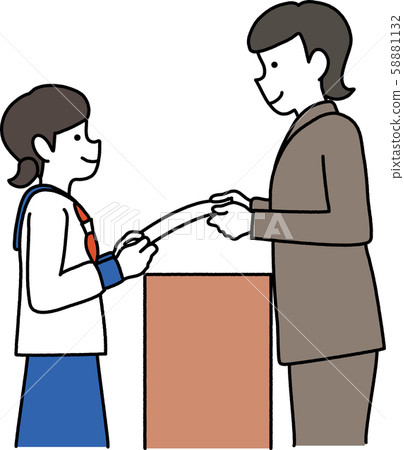 Student 02 receiving prints - Stock Illustration [58881132] - PIXTA
