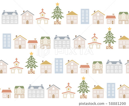 cityscape, christmas, noel - Stock Illustration [58881200] - PIXTA