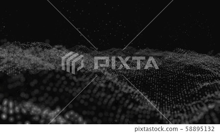 Abstract digital background with particles - Stock Illustration ...