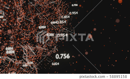 Abstract network of lines and random numbers - Stock Illustration ...