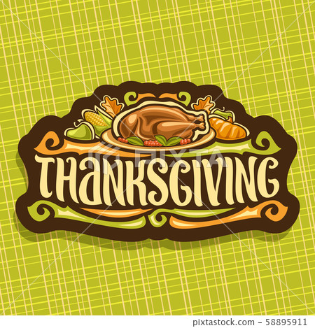 Vector logo for Thanksgiving day - Stock Illustration [58895911] - PIXTA