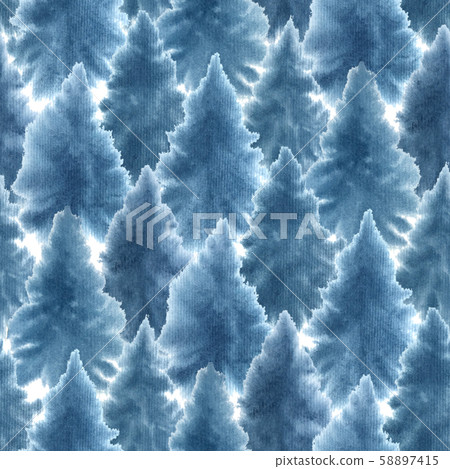 Watercolor Christmas and New Year seamless pattern - Stock Illustration ...