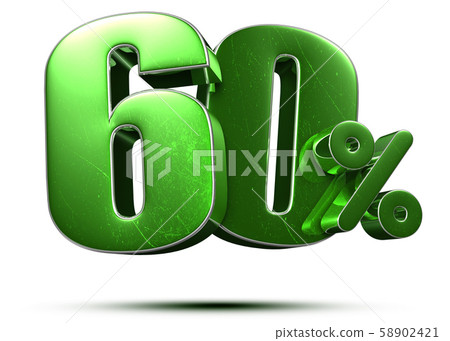 60 percent 3d. - Stock Illustration [58902421] - PIXTA