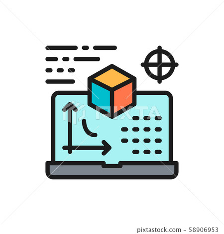 Interactive board, presentation, project flat... - Stock Illustration ...