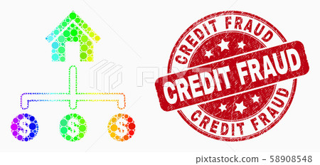 Vector Rainbow Colored Dot Bank Dollar Links... - Stock Illustration ...