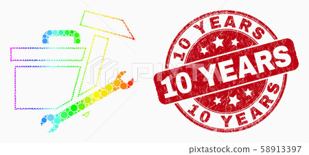 Vector Rainbow Colored Pixelated Toolbox Icon...-插圖素材 [58913397] - PIXTA圖庫