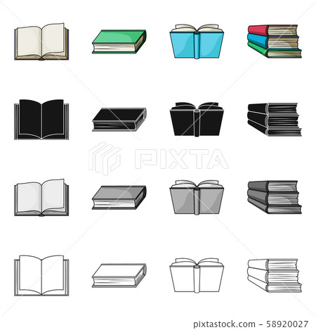 Vector design of library and textbook logo.... - Stock Illustration ...