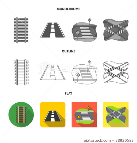 Vector illustration of road and street icon.... - Stock Illustration ...