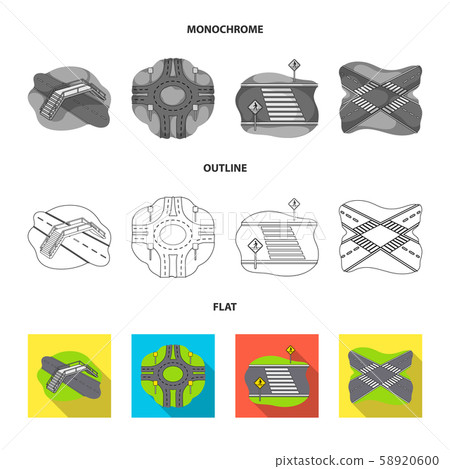 Vector design of road and street icon.... - Stock Illustration ...