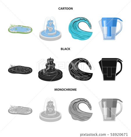 Isolated object of water and drop symbol.... - Stock Illustration ...