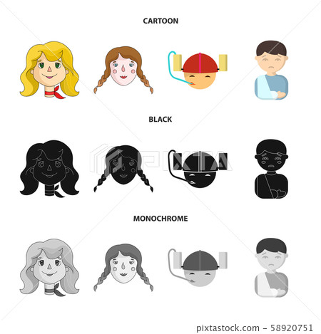 Isolated object of girl and boy icon.... - Stock Illustration [58920751 ...